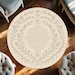 Round Beige French Cottagecore Botanical Rug, Tulip Floral Circle ...