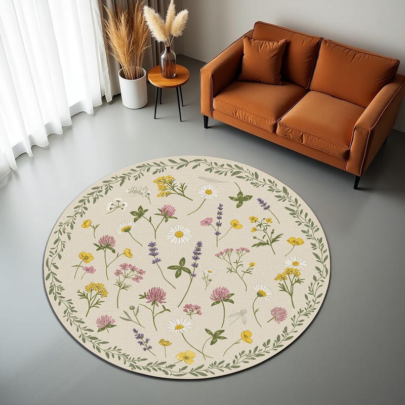 Floral Rug - Etsy