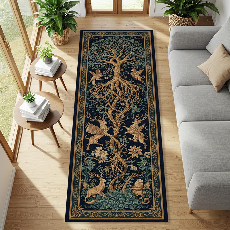 Animal Tree of Life Rug - Etsy UK