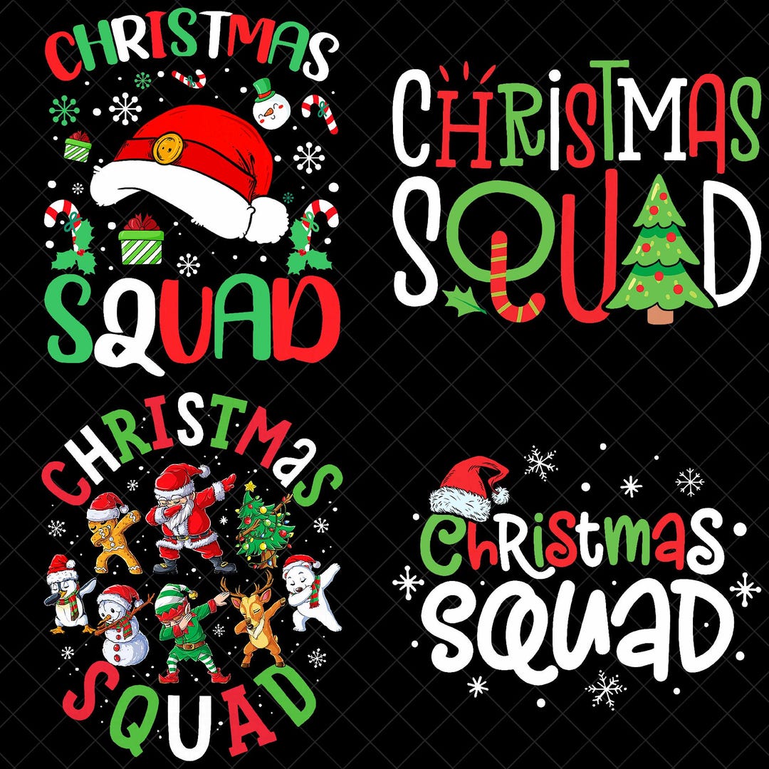 Christmas Squad Png Bundle, Christmas Png, Family Christmas Png, Santa ...