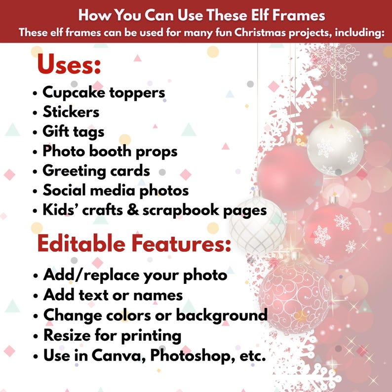 11 Christmas Elf Photo Frames | Elf Photo Templates | Canva Elf Design ...