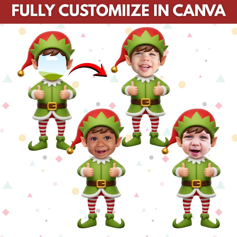 11 Christmas Elf Photo Frames | Elf Photo Templates | Canva Elf Design ...