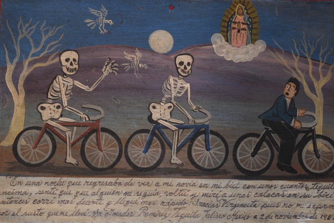 Retablo Ex Voto Day of the Dead Painting | Retablo Ex Voto | Mexican ...