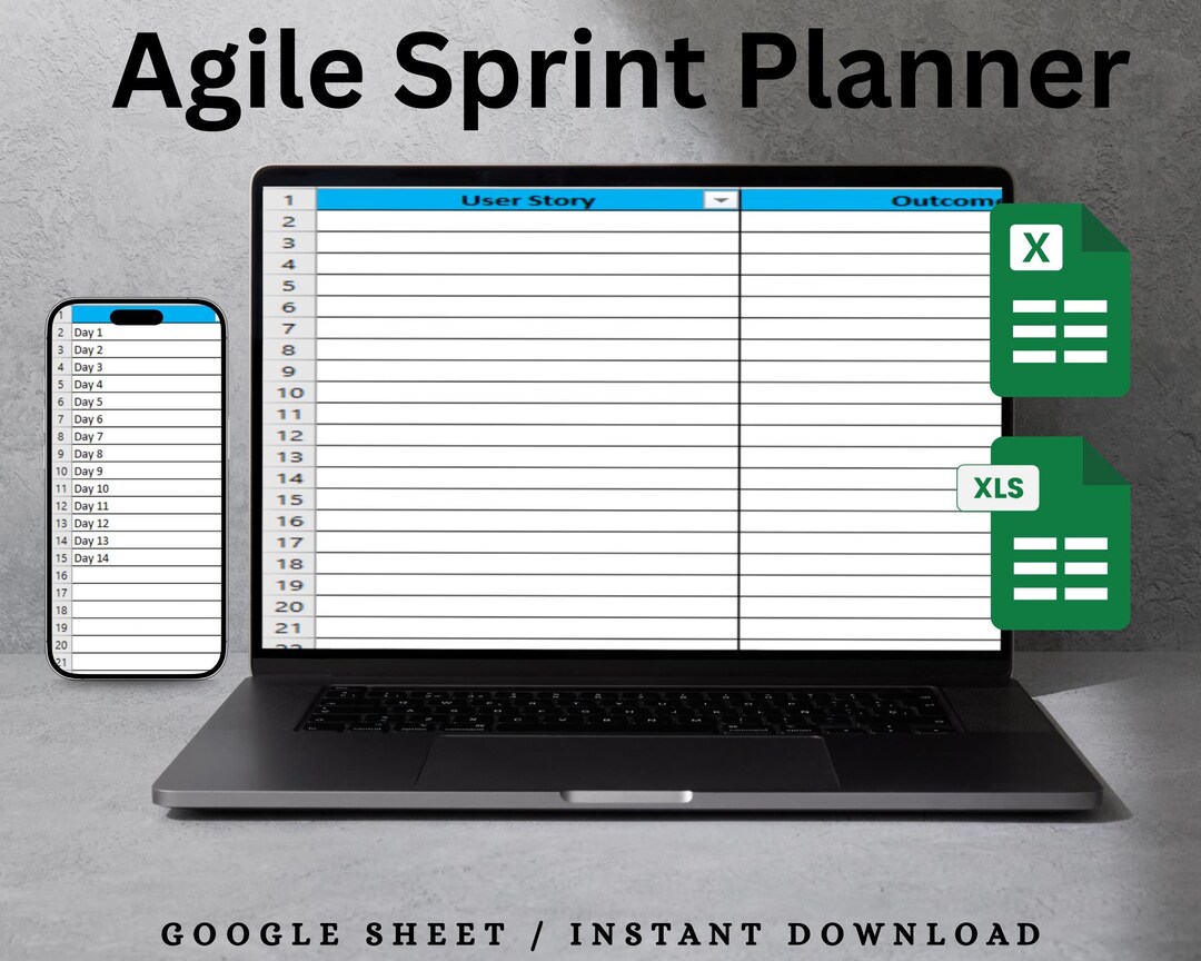 Agile Sprint Planner Editable Excel | Sprint Planning Tool for Teams ...