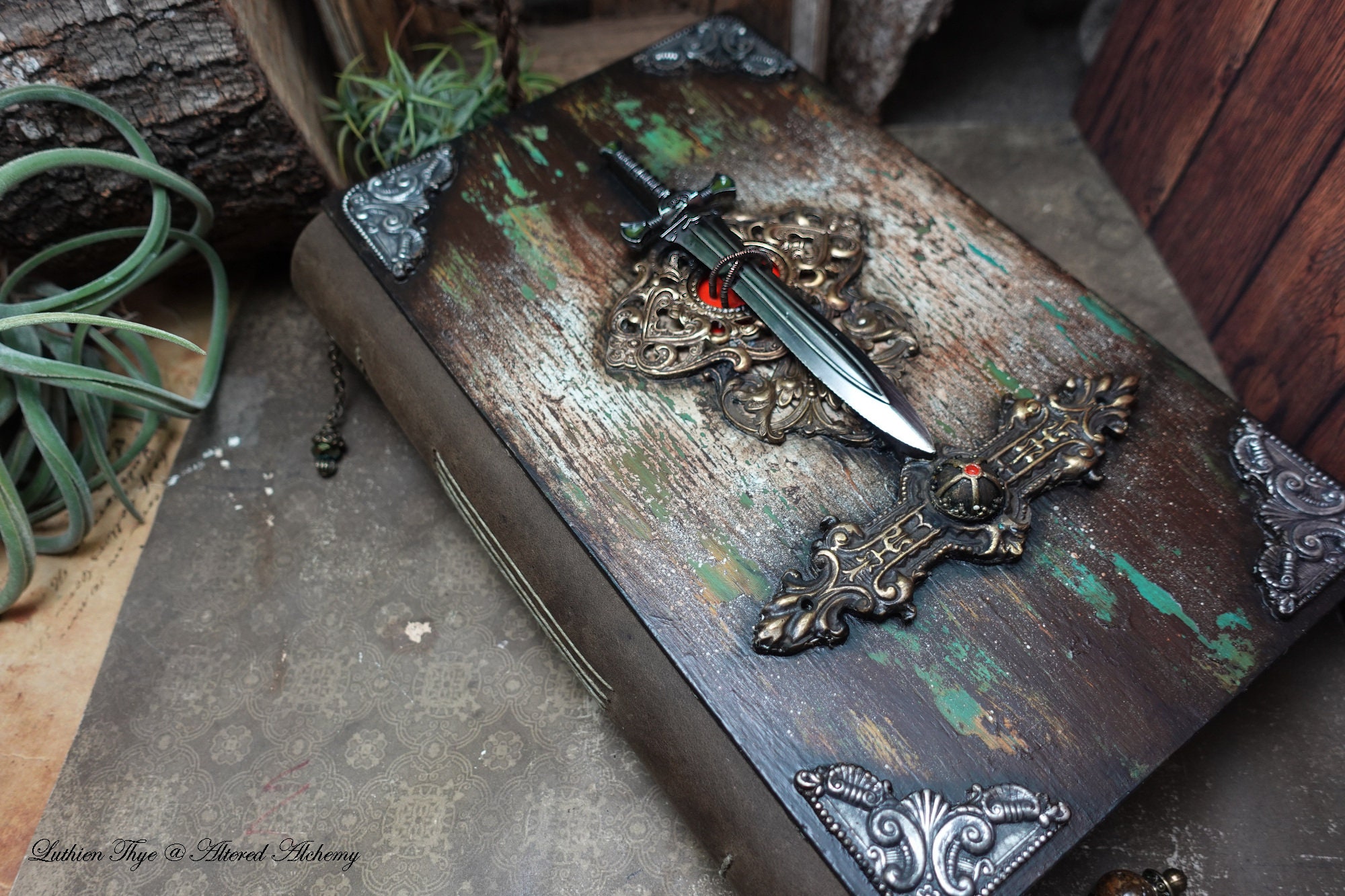 The Sword Mixed Media Medieval Book Blank Journal - Etsy