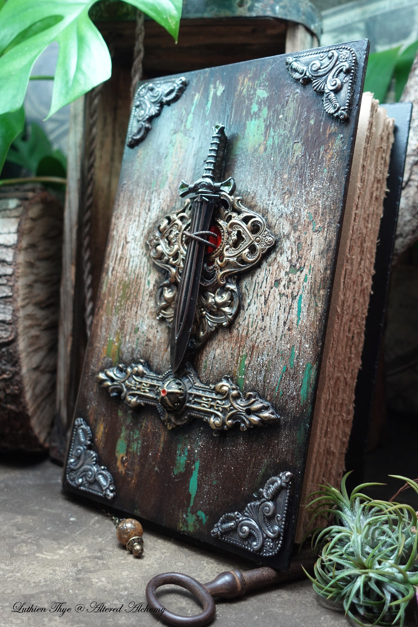 The Sword Mixed Media Medieval Book Blank Journal - Etsy