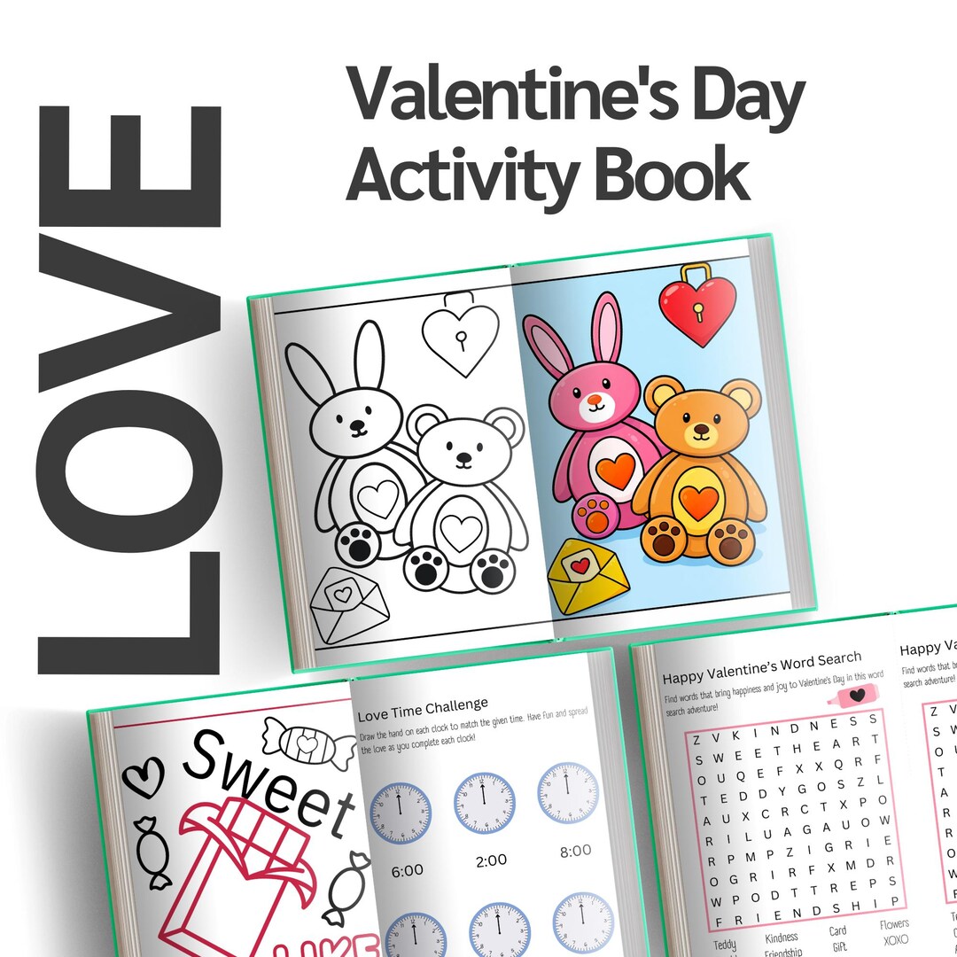 Printable Valentine's Activity Book (144 Pages) | Sped, Fine Motor ...