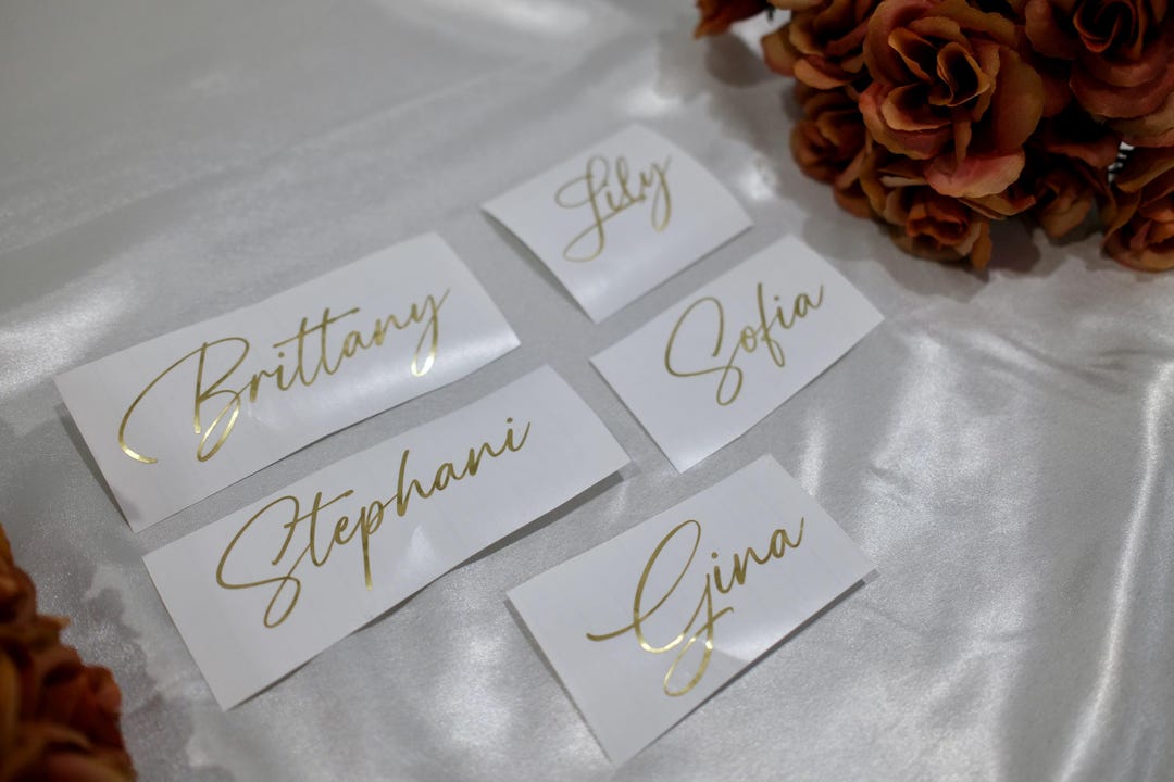 Custom Name Decals | Personalized Vinyl Sticker | Bridesmaid Names ...