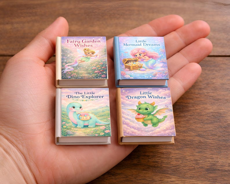 Little Enchanted Tales Mini Books Set of 4, Whimsical Junk Journal ...