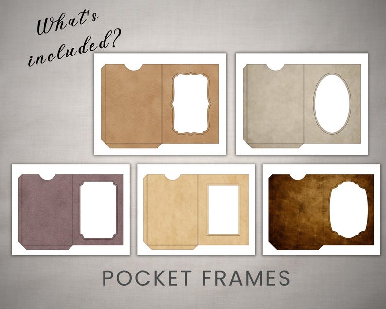 Junk Journal Vintage Photo Frames – Portrait Archive Pockets, Victorian ...