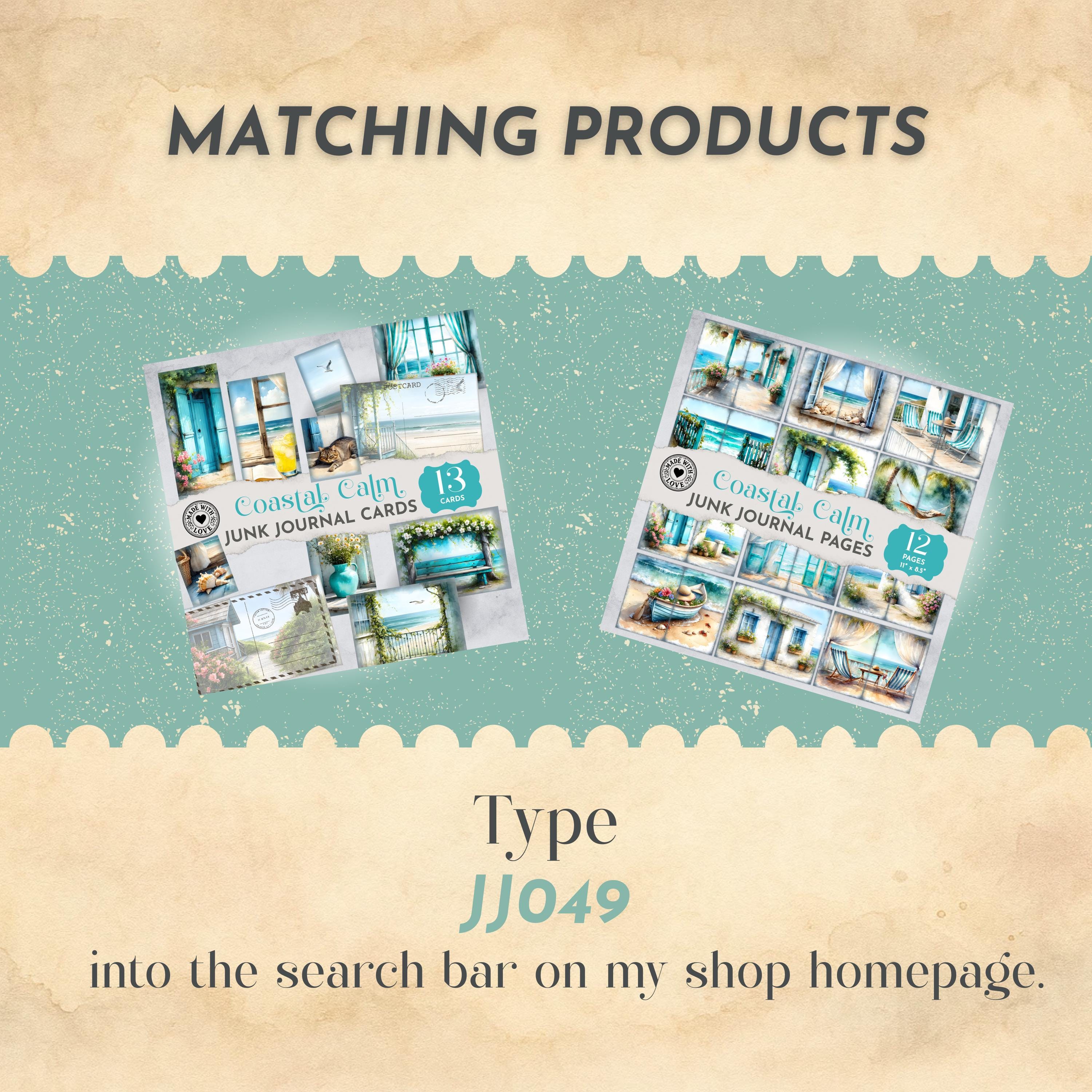 Summer Beach House Junk Journal Labels, Coastal Calm Words & Phrases ...