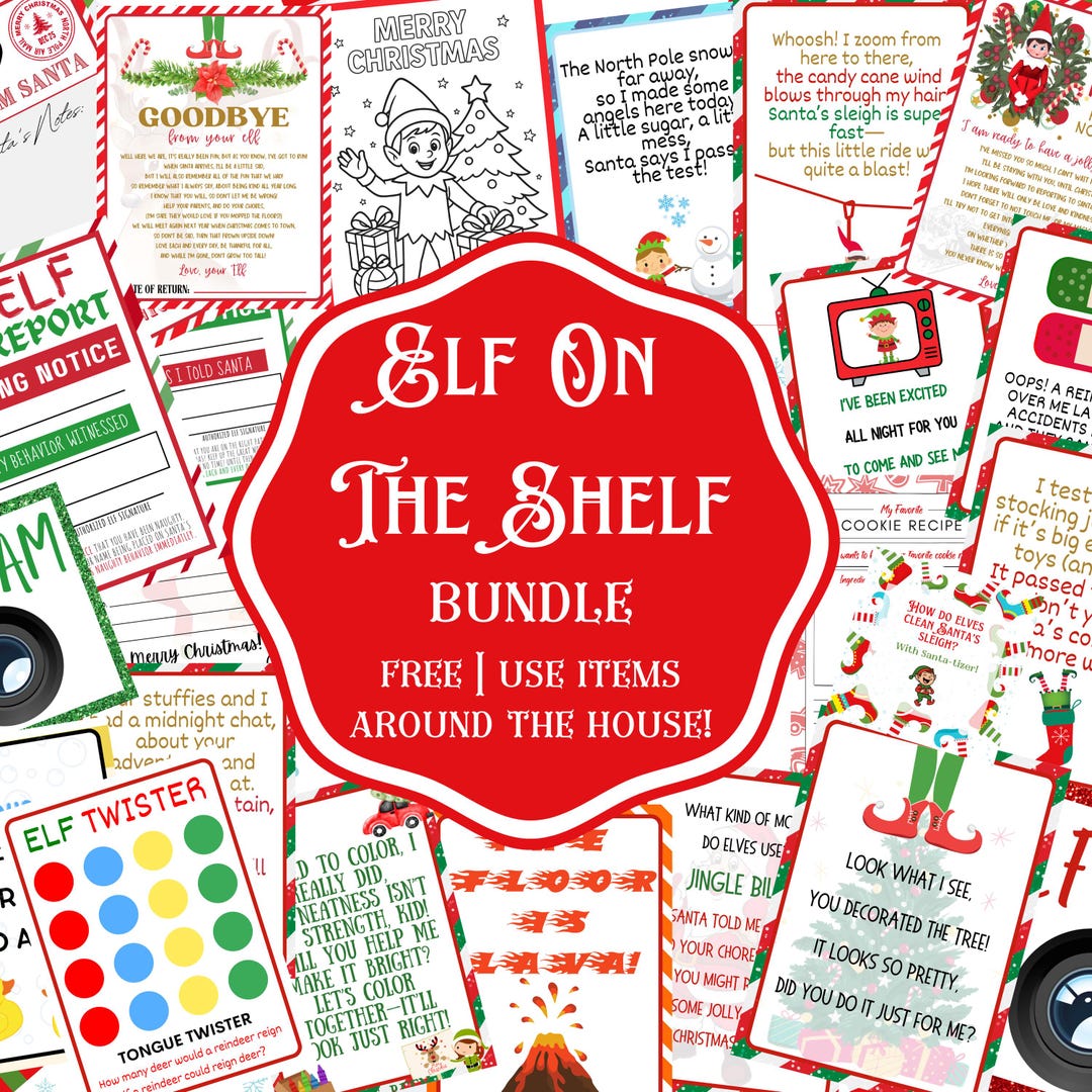 Printable Elf Kit 25 Days Bundle – Christmas Elf Props, Activities ...