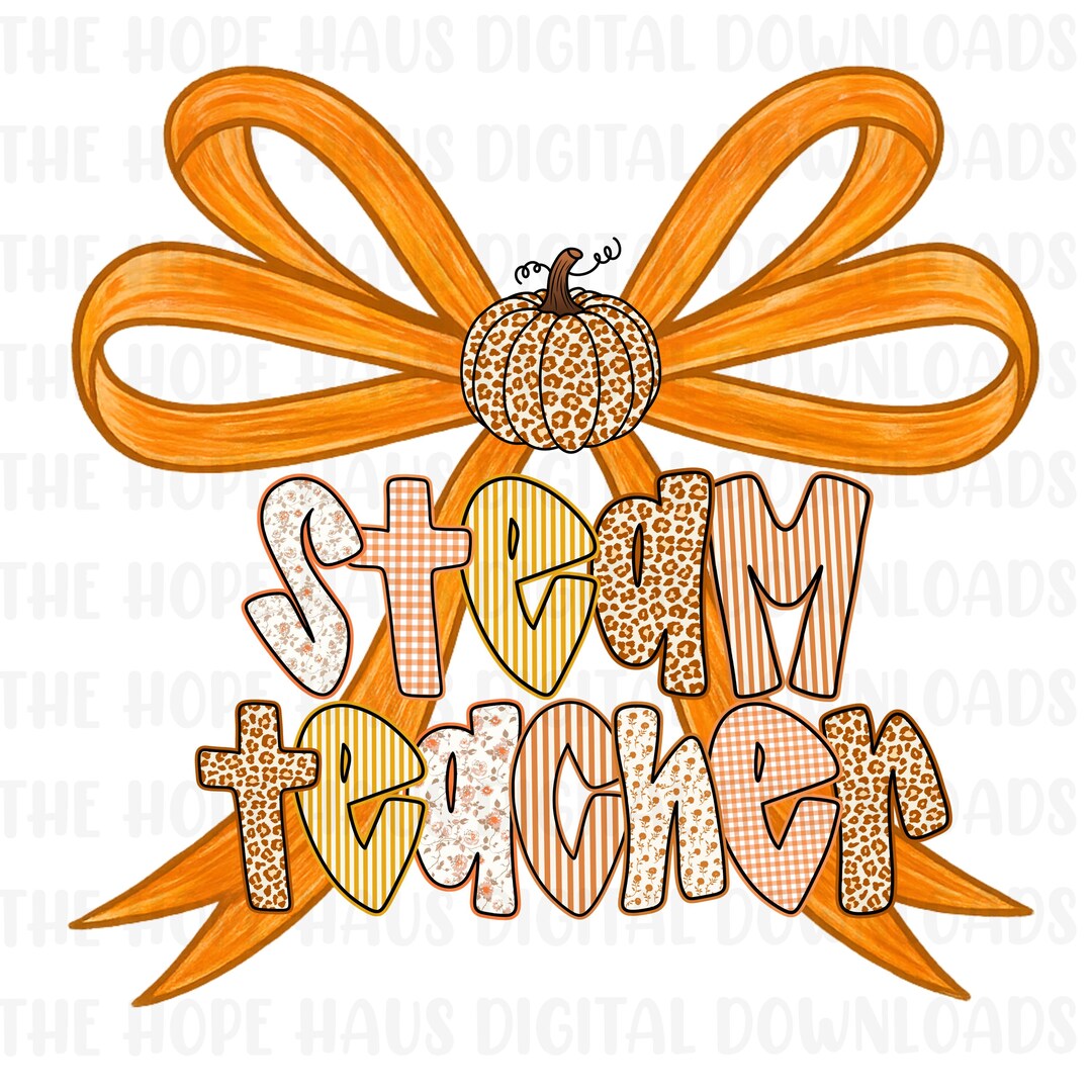Preppy Steam Teacher Fall Coquette Png, Preppy Teacher Autumn Png ...