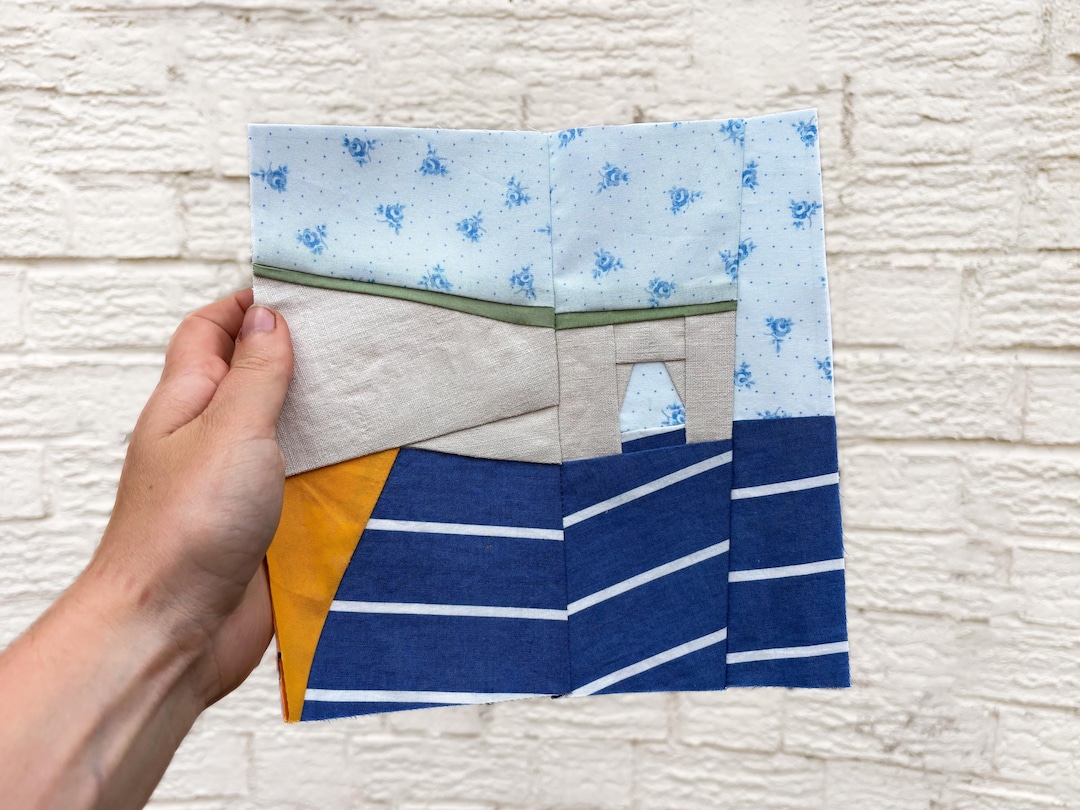 Cliffside by the Sea Quilt Block Pattern - Foundation Paper Piecing ...