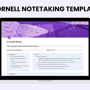 Cornell Notion Notes Template | Aesthetic & Organized Study System for ...