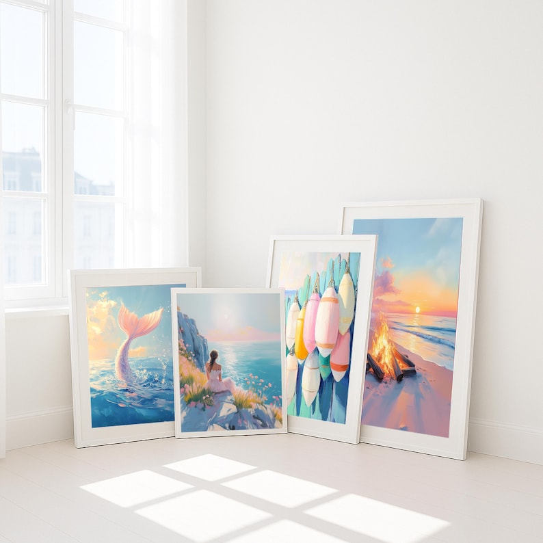 Abstract Colorful Art Printable - Square Brushstrokes, Bright and Happy ...