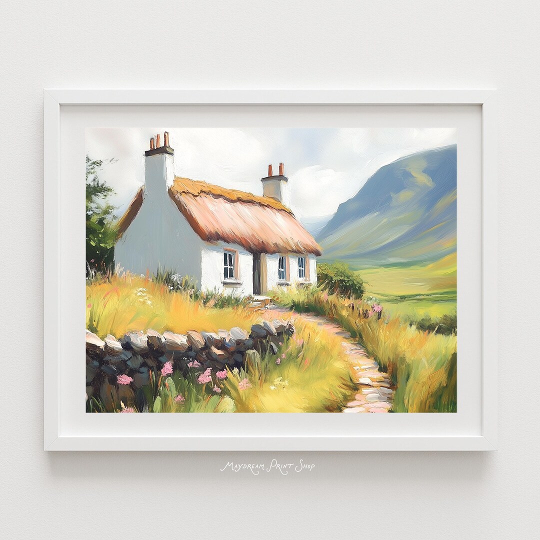 Scottish Highlands Cottage Printable Art - Scotland Travel Wall Art ...