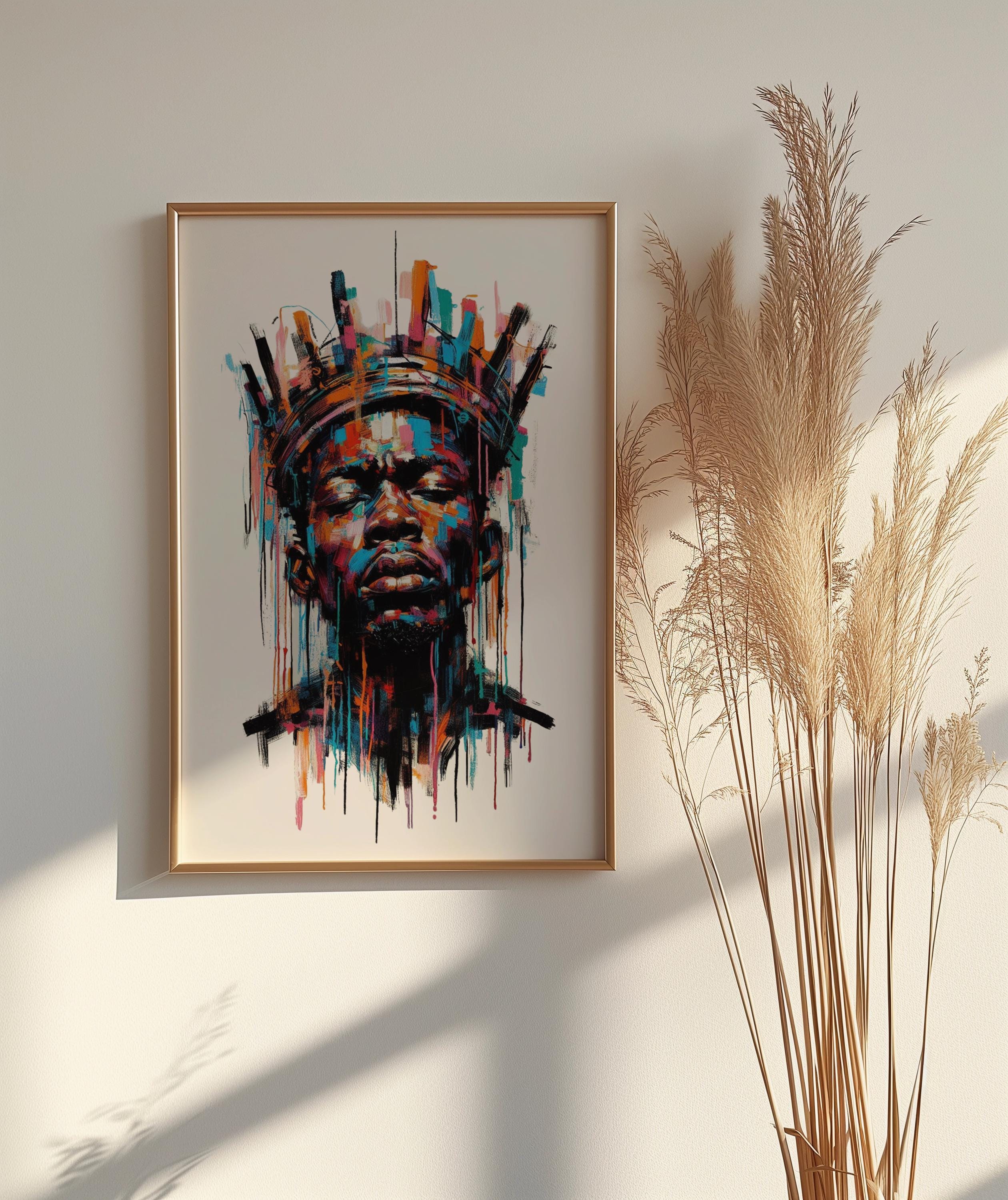 Black Art Print, Black Man Portrait Art, Black Boy Art, African ...