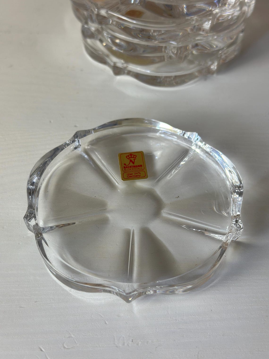 Nachtmann Lead Crystal Coasters Set of 5, Crystal Glass West Germany ...
