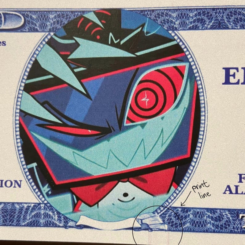 Hazbin Hotel B-grade Vox 6” Fan Made Collectible Voxtek Plastic Paper ...
