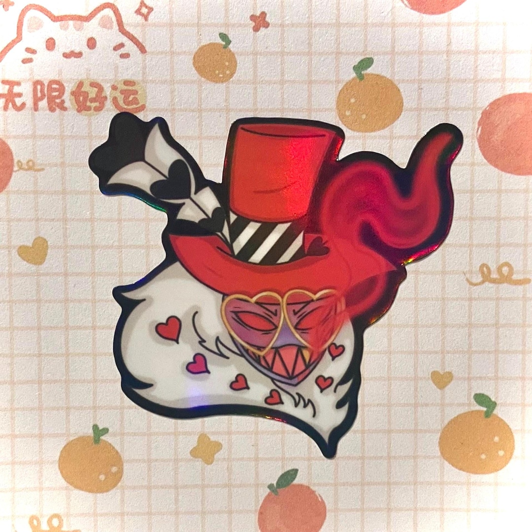 Hazbin Hotel Valentino Angel Dust Vox Moth Demon 2” Sticker Glossy ...