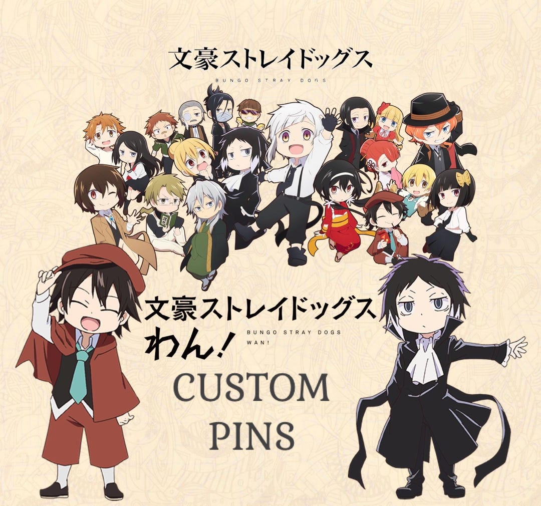 Bungo Stray Dogs Wan! Custom Character Anime Pins - Etsy