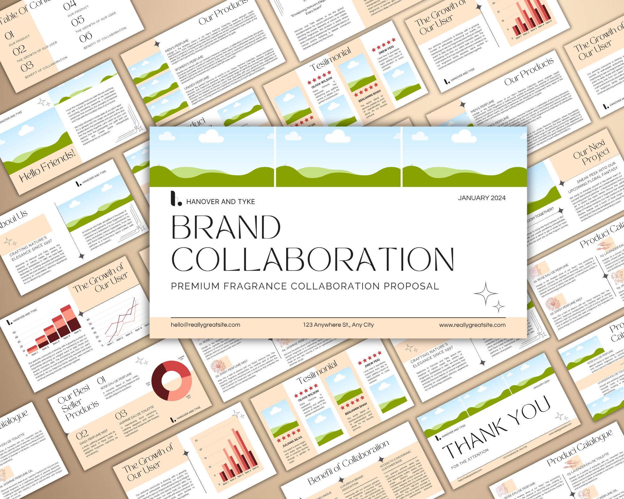 Modern Brand Pitch Deck Template: Canva Editable Slides (digital ...