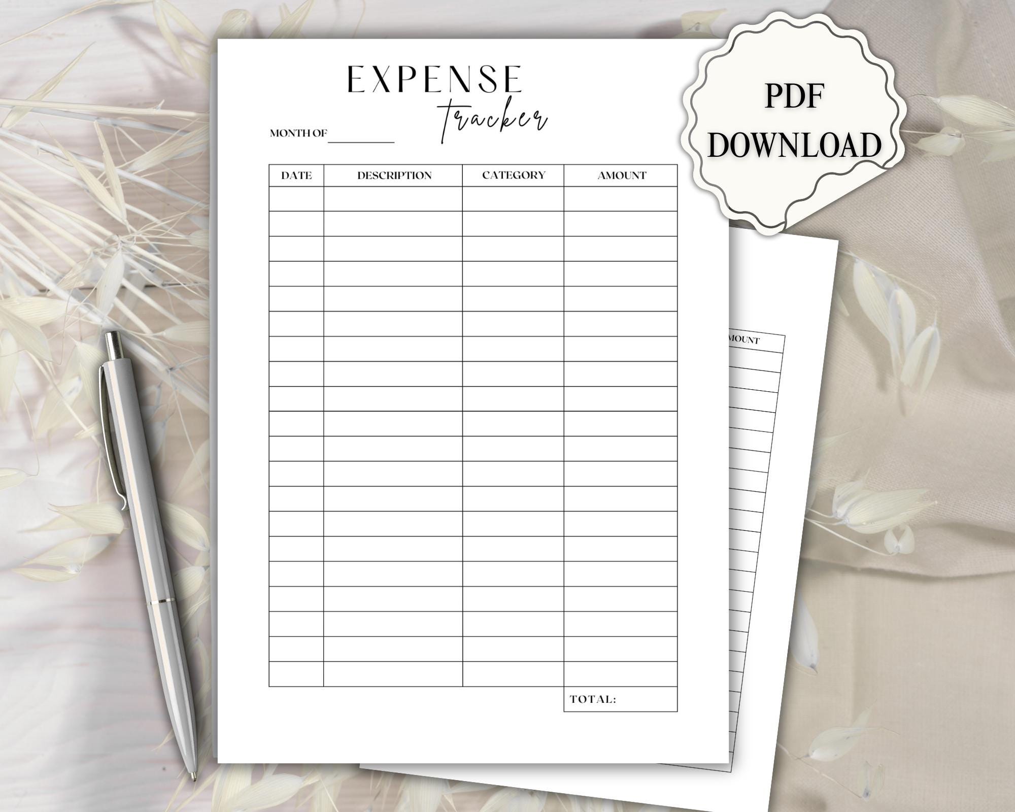 Gift Expense Tracker | Expense Tracker Spreadsheet | Monthly Budget ...