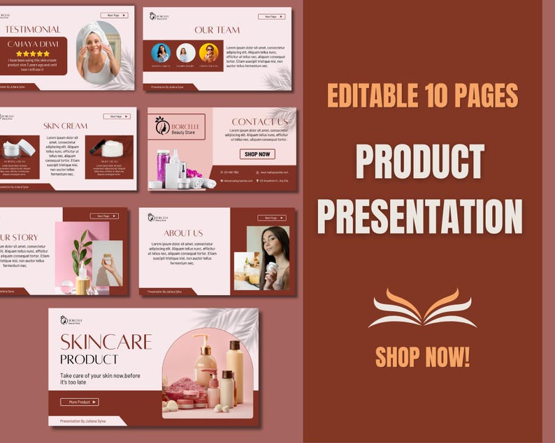Brand Pitch Deck Template: Editable Canva Slides (digital Download) - Etsy