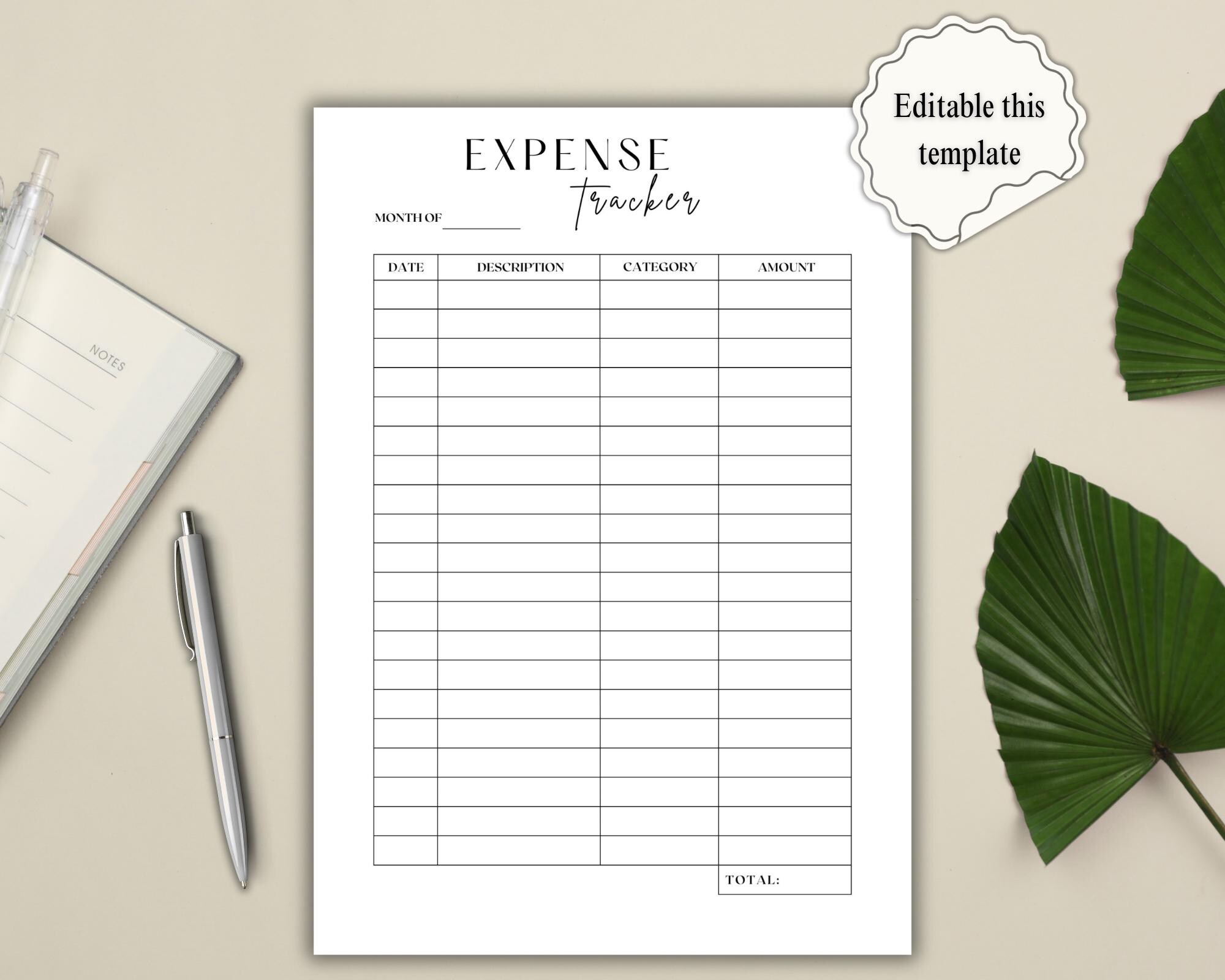 Gift Expense Tracker | Expense Tracker Spreadsheet | Monthly Budget ...