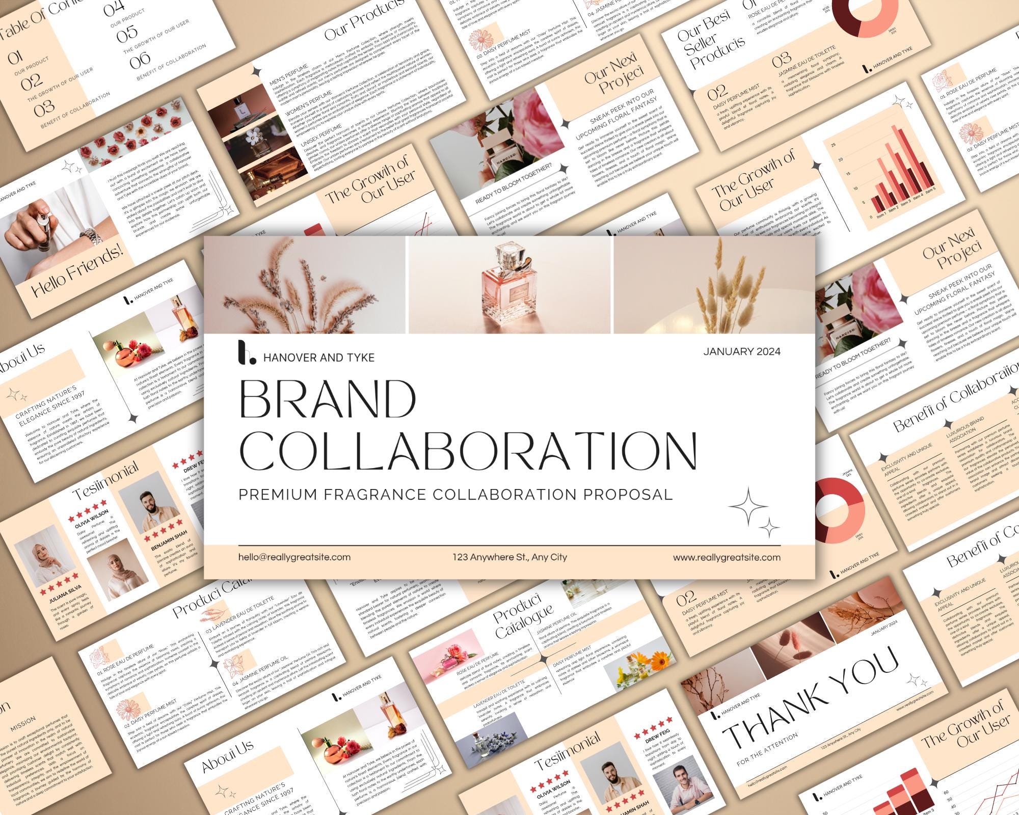 Modern Brand Pitch Deck Template: Canva Editable Slides (digital ...