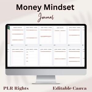 Editable Money Mindset Journal Canva Template | Printable PDF ...