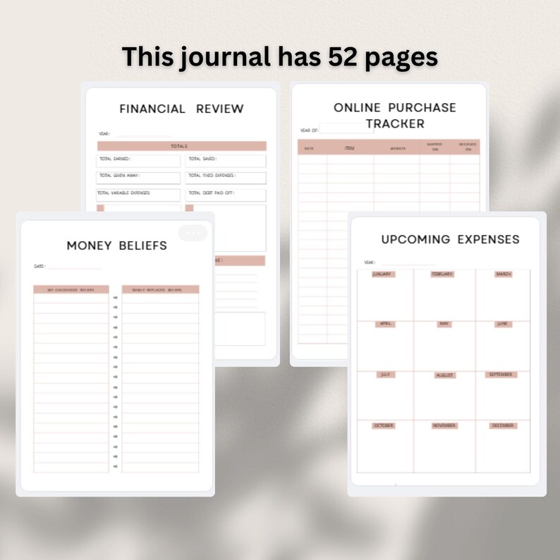 Editable Money Mindset Journal Canva Template | Printable PDF ...