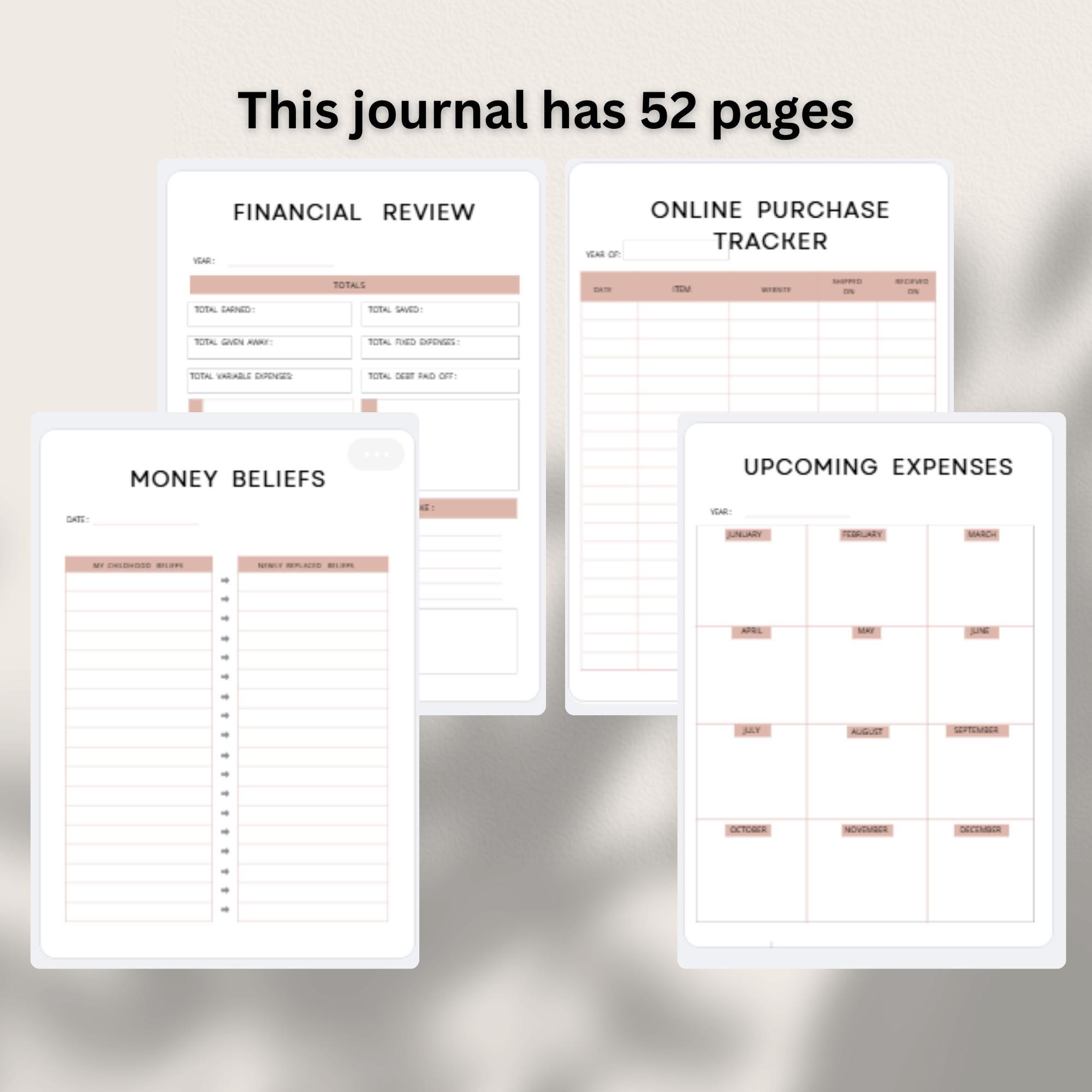 Editable Money Mindset Journal Canva Template | Printable PDF ...
