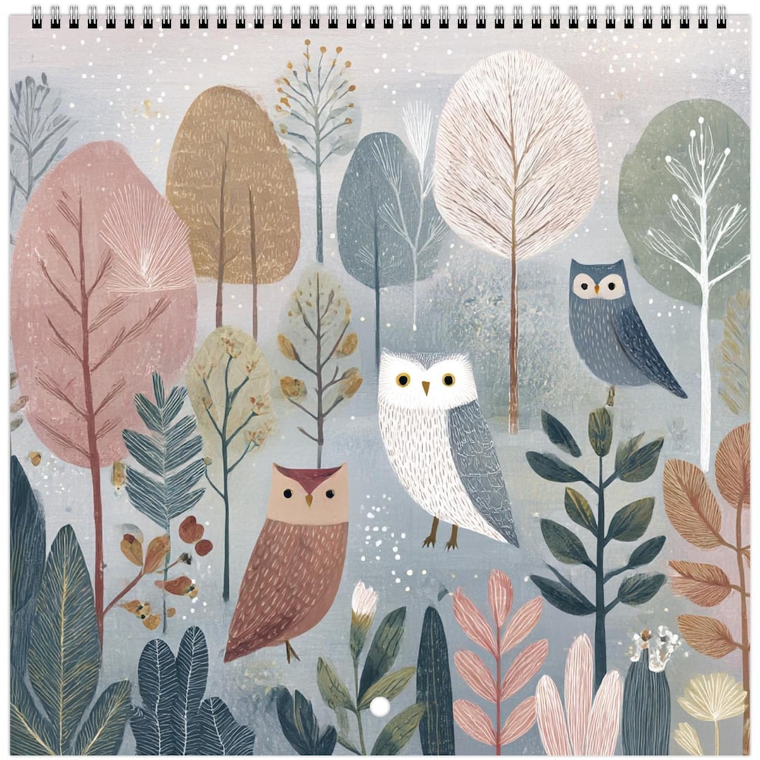 2026 Folk Art Calendar - Earthy Tones, Woodland Creatures Design ...