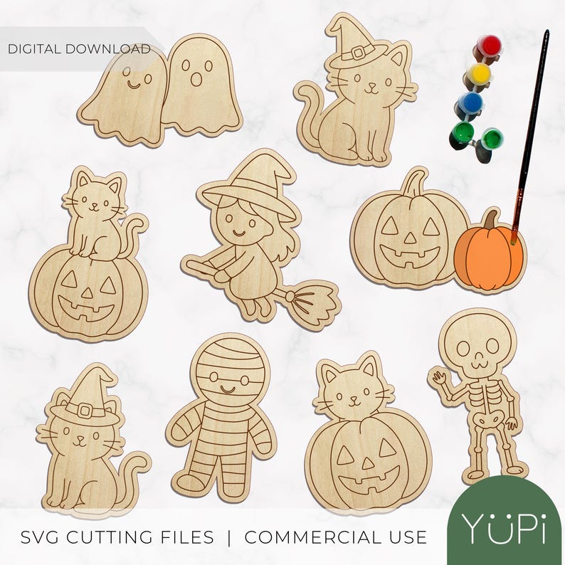 SVG Digital File Halloween Set | Paint & Coloring | Kids Activity ...