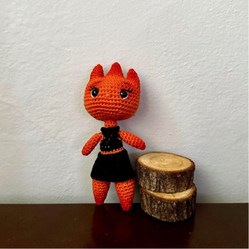 Crochet Elemental Ember & Wade Plush Dolls: Handmade Wool Yarn Movie ...