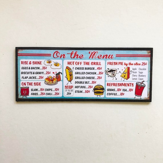 Vintage Menu Sign