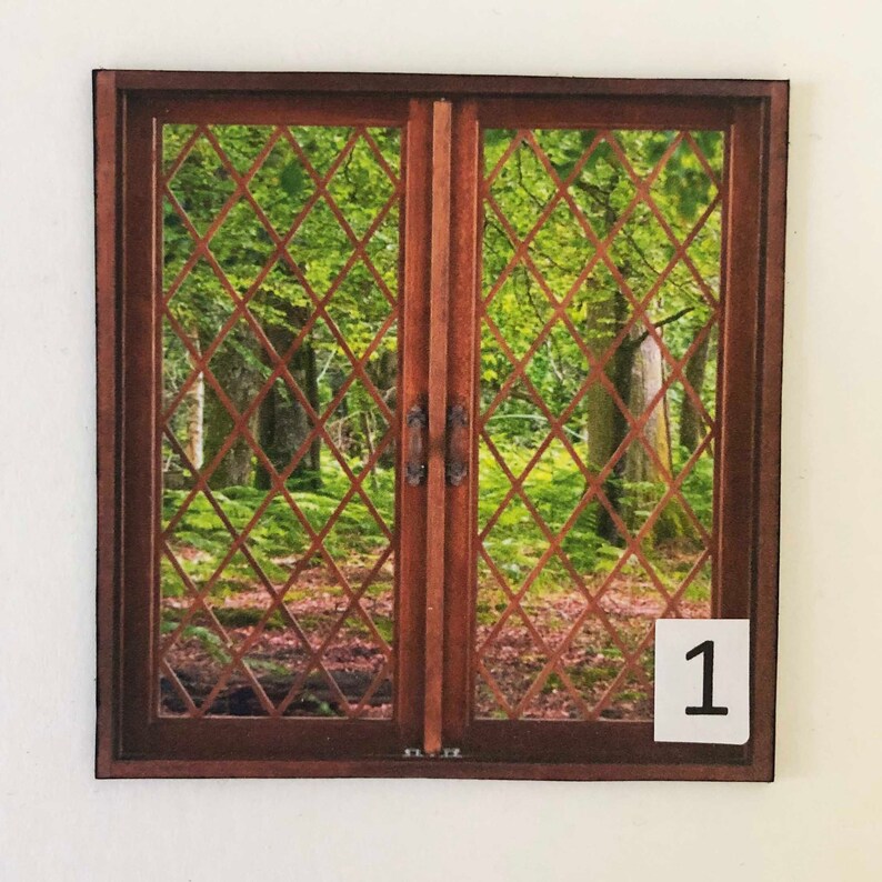 Windows With Spring Landscape View, PAPER Miniatures Set # TWO - Etsy
