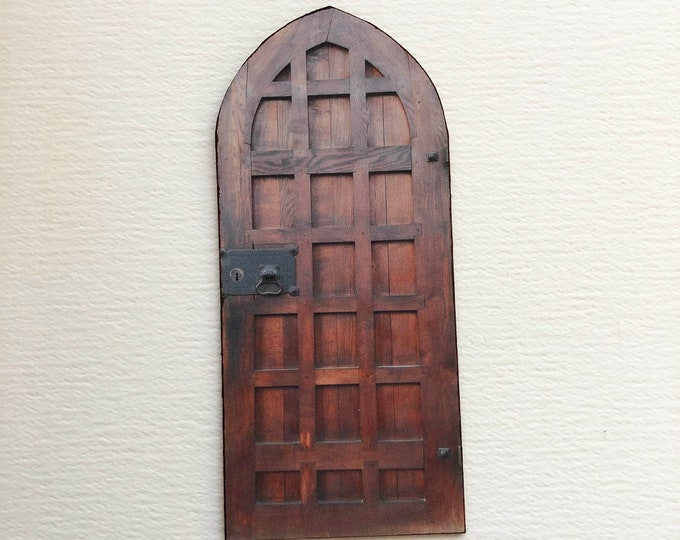 Miniature Gothic Arched Faux Prop PAPER Door in Several Scale Sizes - Etsy