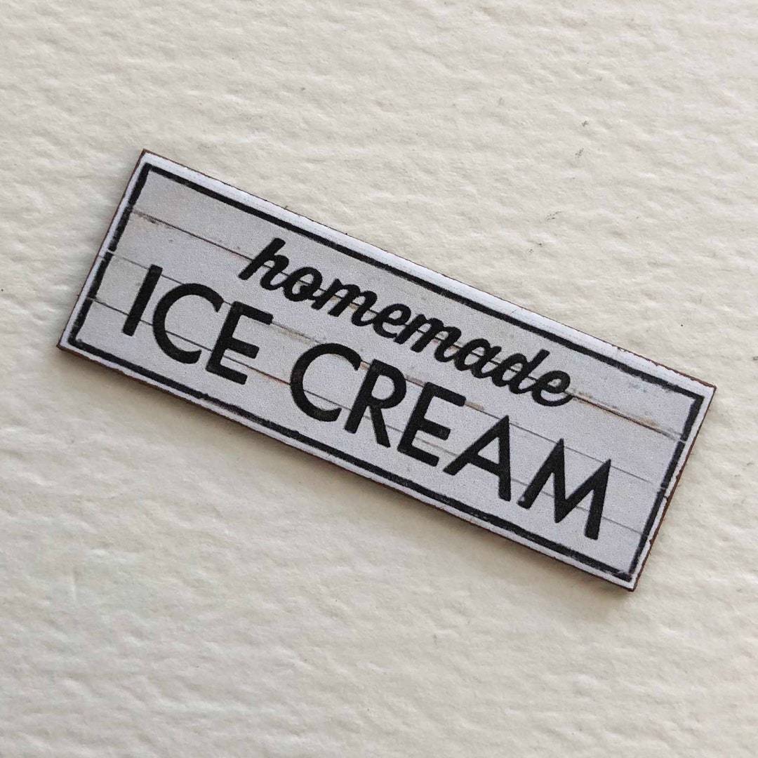 Homemade Ice Cream Sign Dollhouse Miniature 1:12 Scale - Etsy