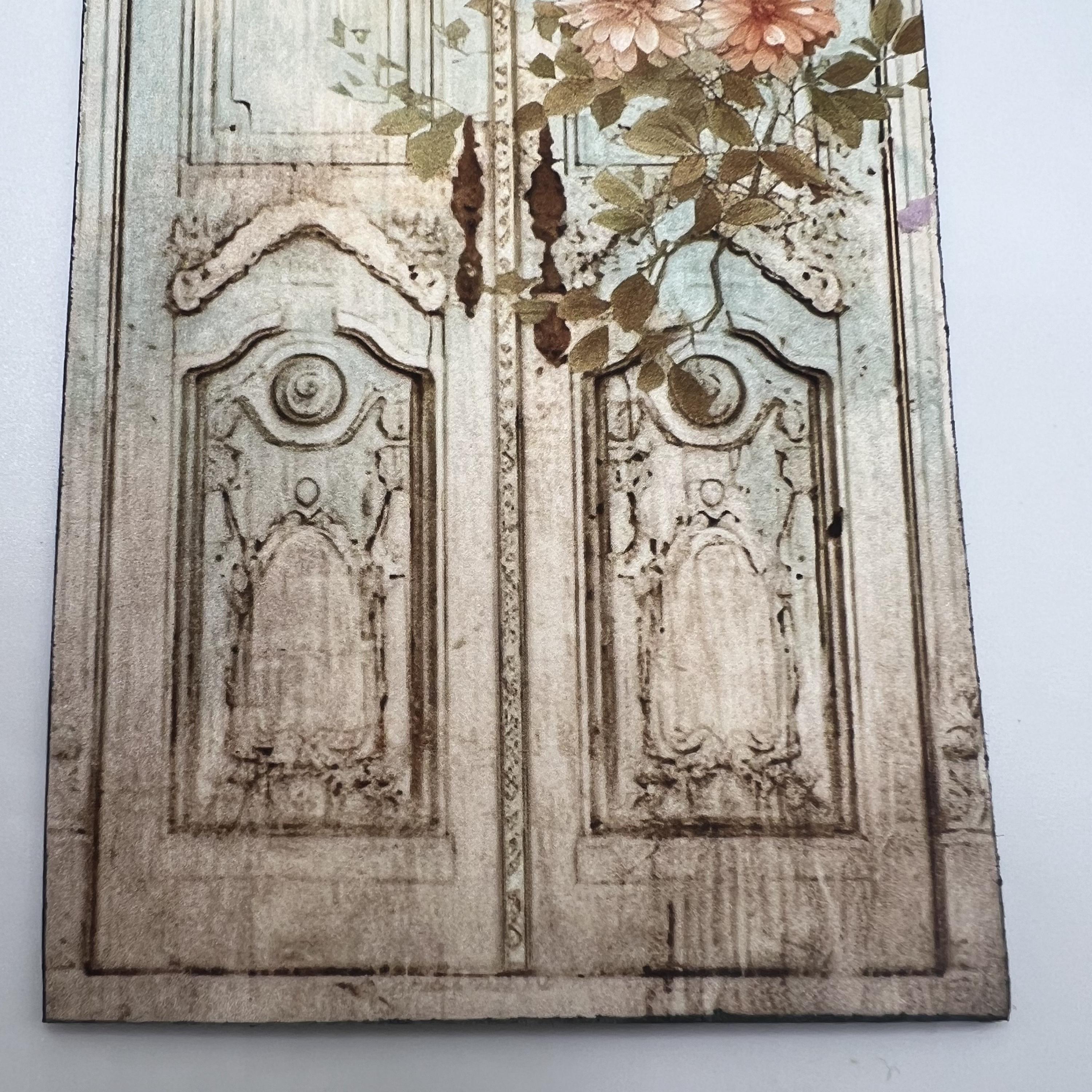 Whimsical Floral PAPER Miniature Door of Your Choice - Etsy