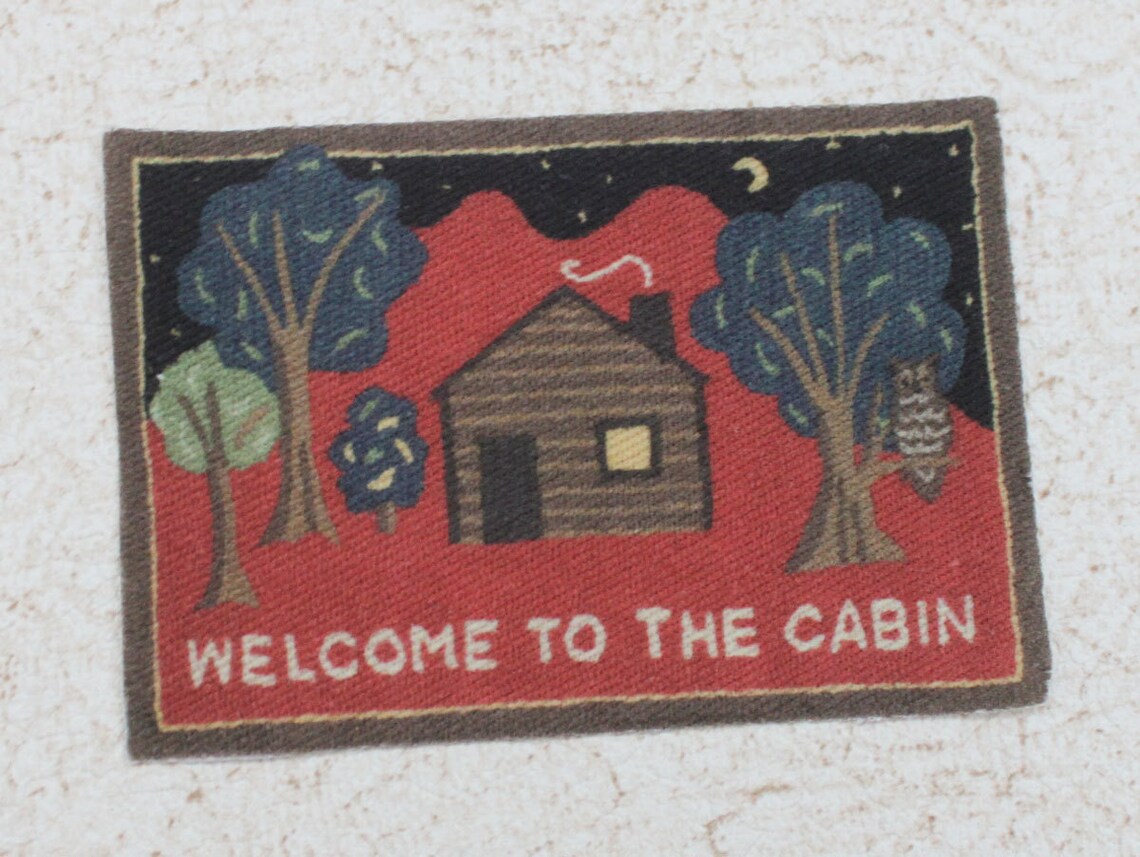 Miniature Welcome to the Cabin Dollhouse Rug Choice of One | Etsy