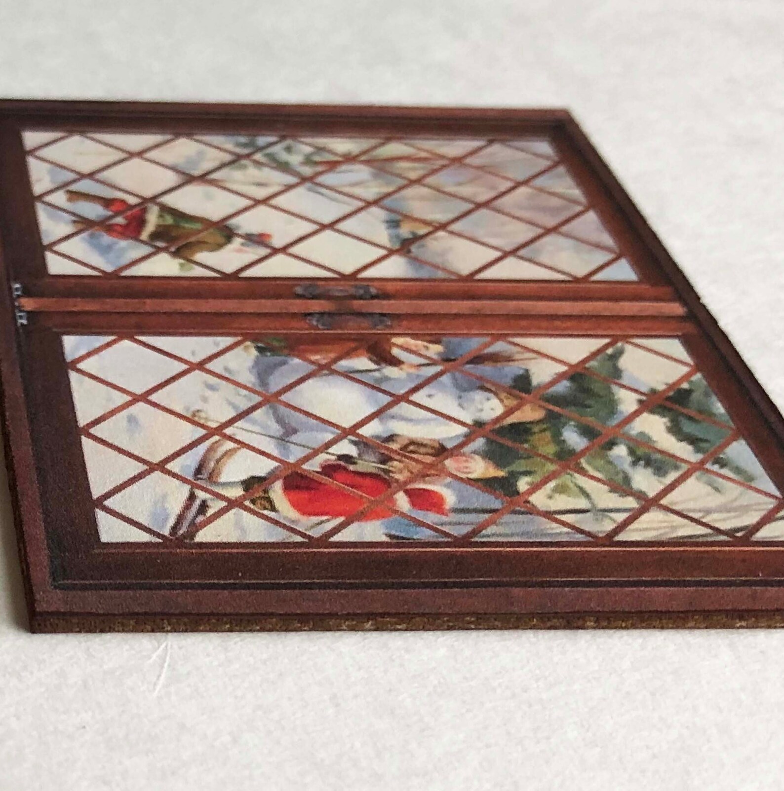 Miniature PAPER Faux Windows With Vintage Winter View of | Etsy