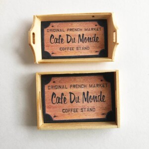 Miniature New Orleans Cafe Du Monde 1/12 Scale Natural Wood | Etsy