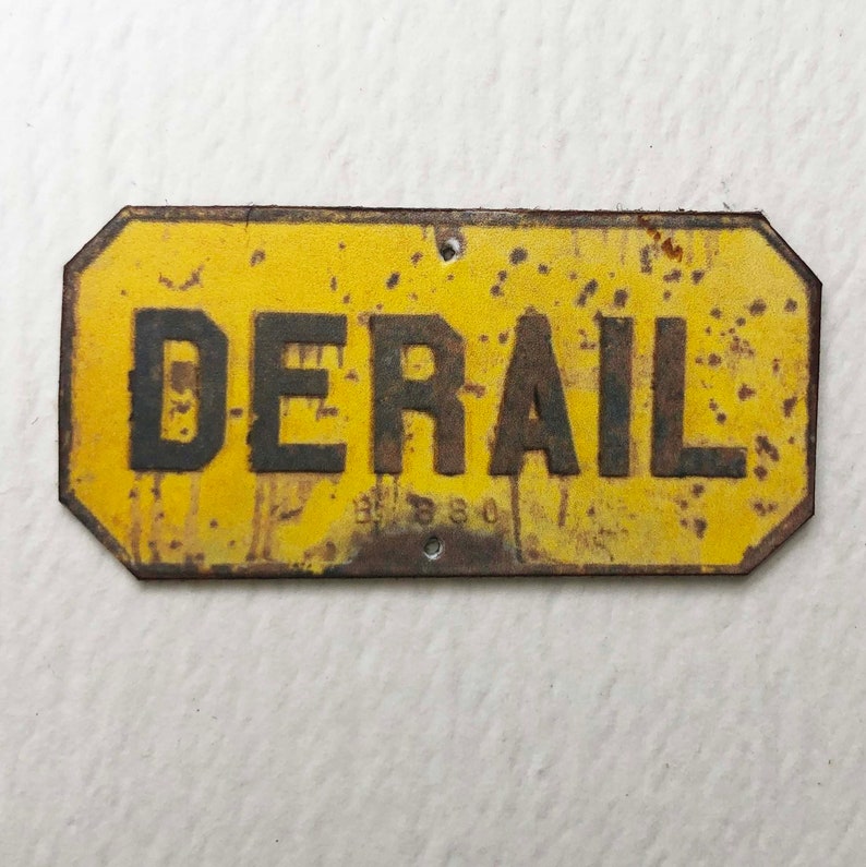 Miniature Railroad Signs: Vintage Style for Dollhouse, Train Set - Etsy