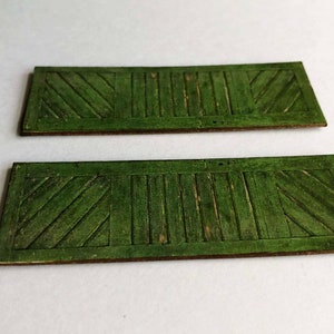 Miniature PAPER Faux Shabby Shutter Pair for Dollhouse Windows in a ...