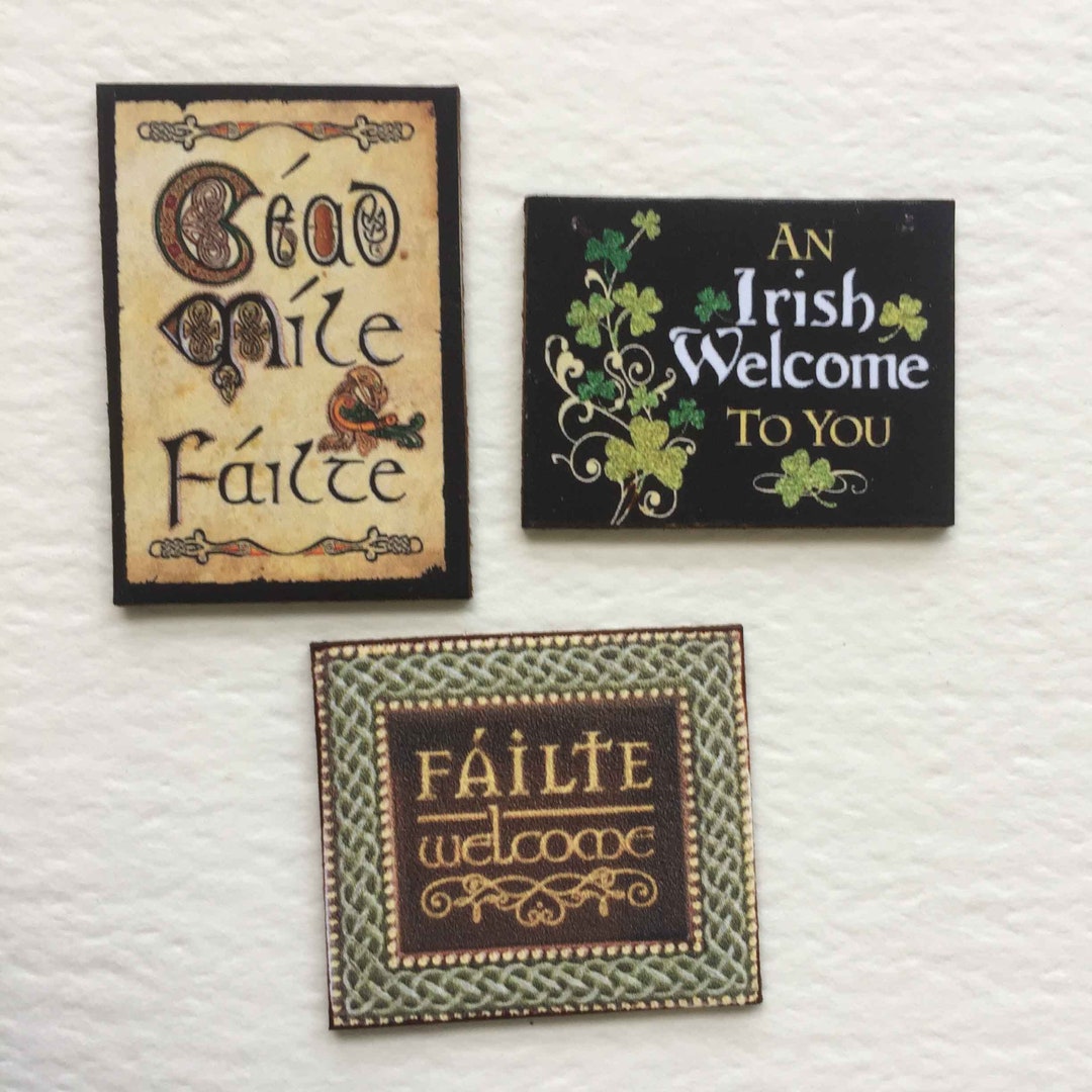 Irish Welcome Signs in 1:12 Scale Miniature for Dollhouse or Pub - Etsy