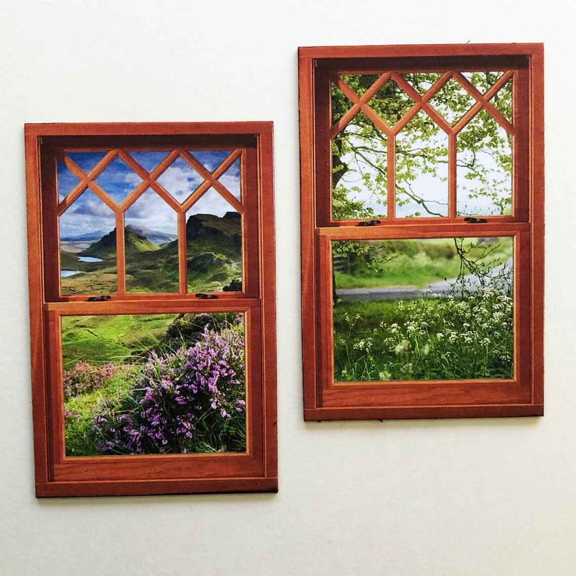 Miniature PAPER Windows With Views of Scottish and English - Etsy
