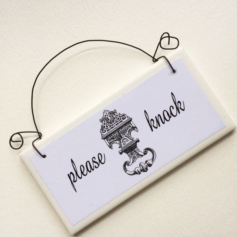 Please Knock Sign - Etsy